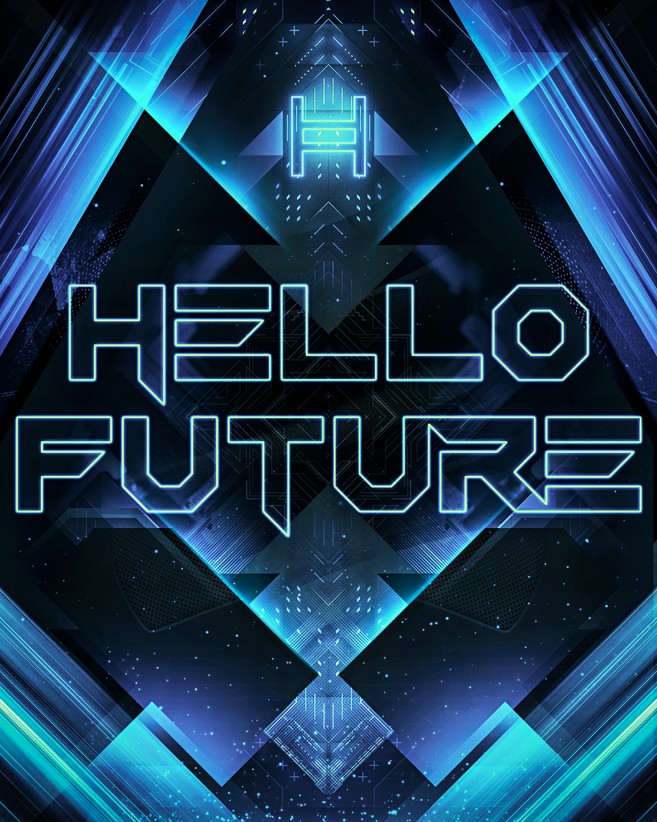 Crypto Poster Hedera Hashgraph Hello Future HBAR Themed – Crypto Posters